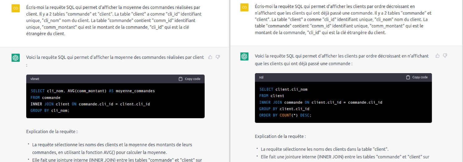 Outils IA dédiés aux bases de données - Base de données